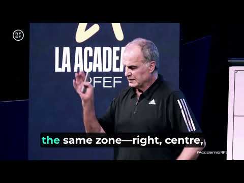 Marcelo Bielsa on why and how his teams try to attack in a 3-3-1-3 (RFEF 2025)