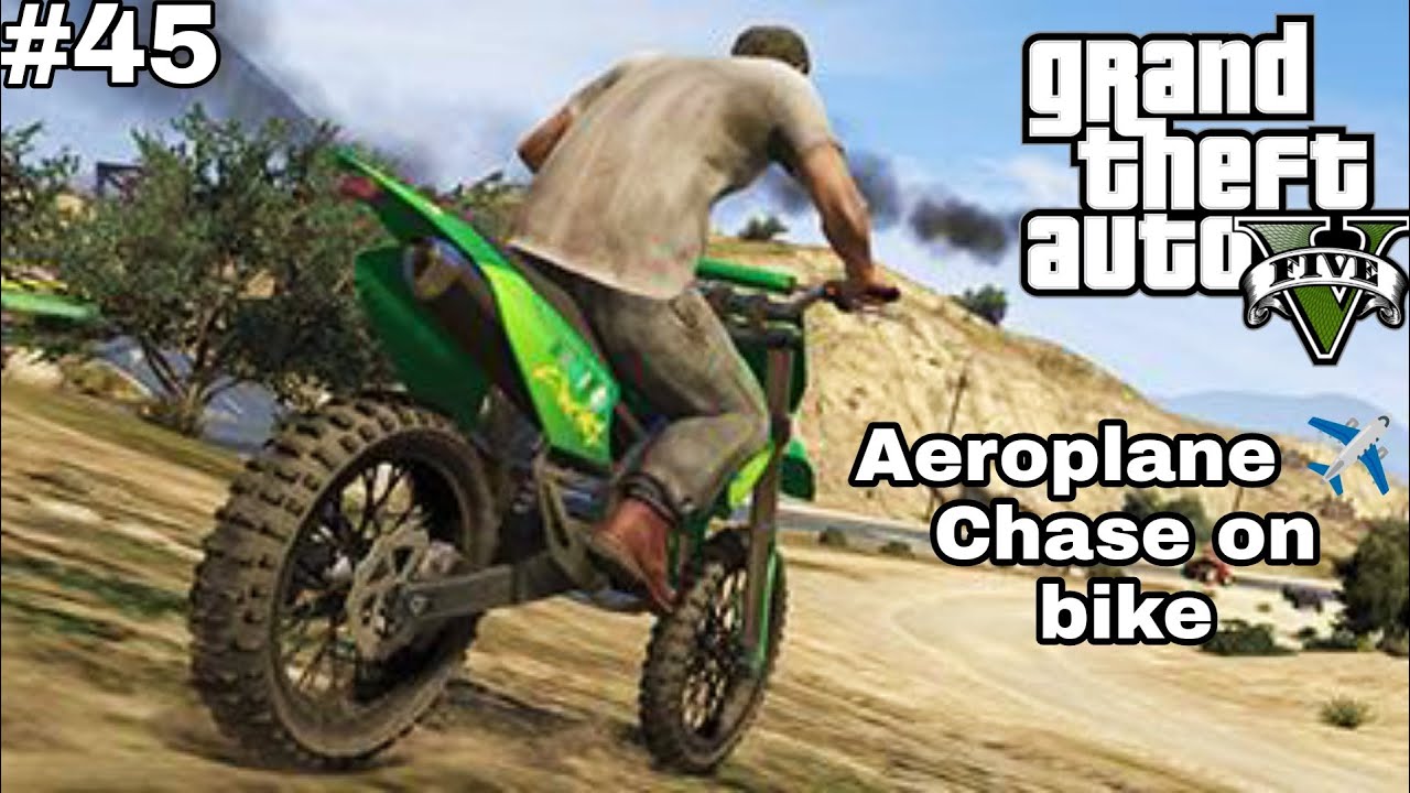 GTA V gameplay // gta v plan chase mission // - YouTube