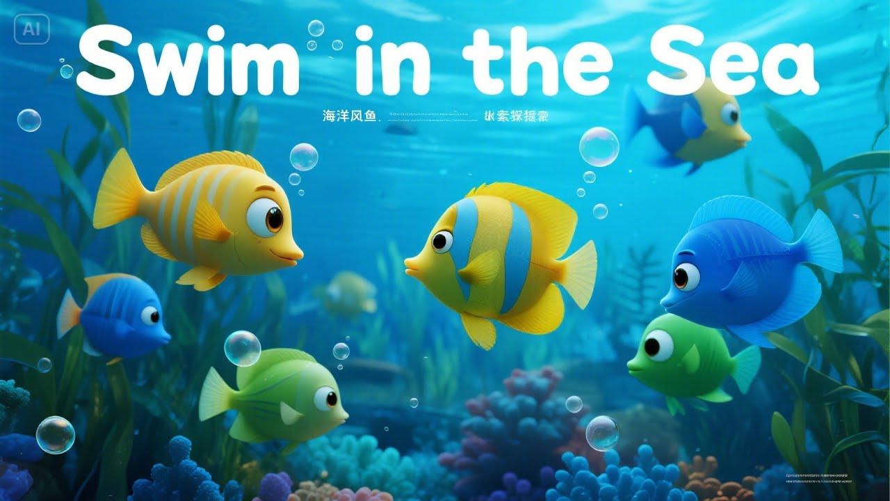 Three Little Fish Swim in the Sea | Ocean Counting Song for Kids | Fun ...