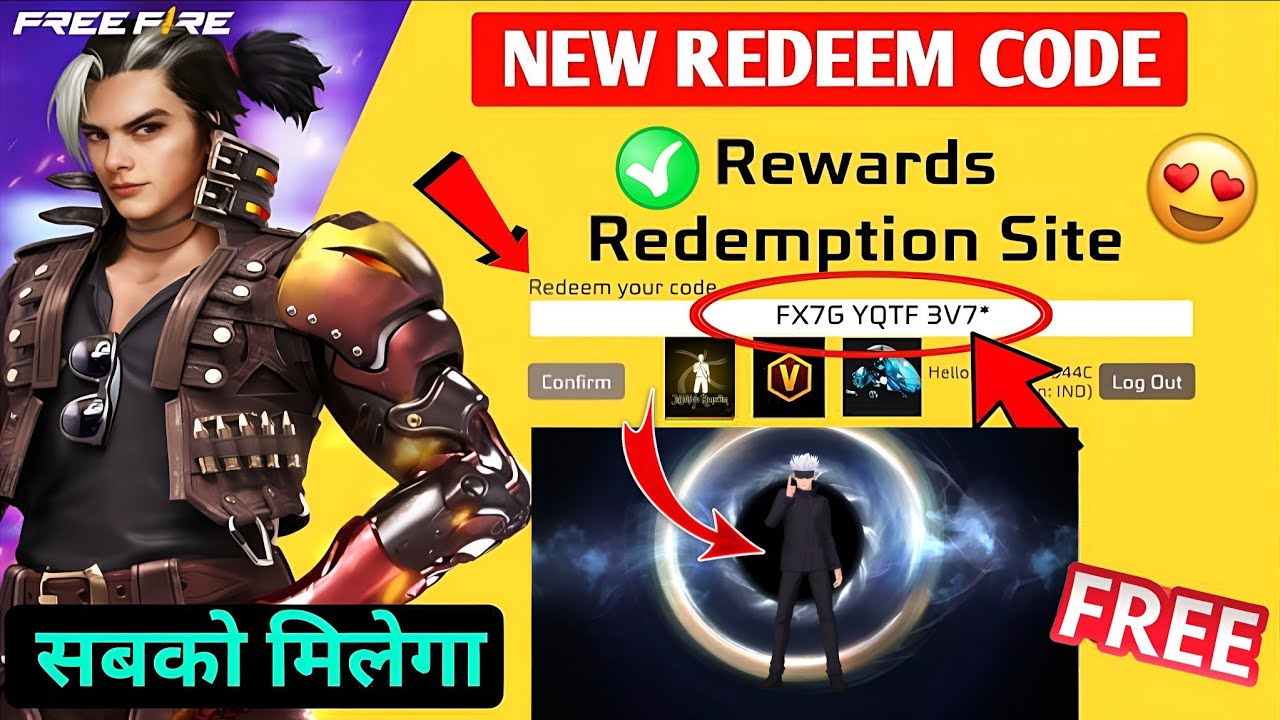 FREE FIRE REDEEM CODE TODAY 1 FEBRUARY |FF REWARDS REDEEM CODE | FF ...