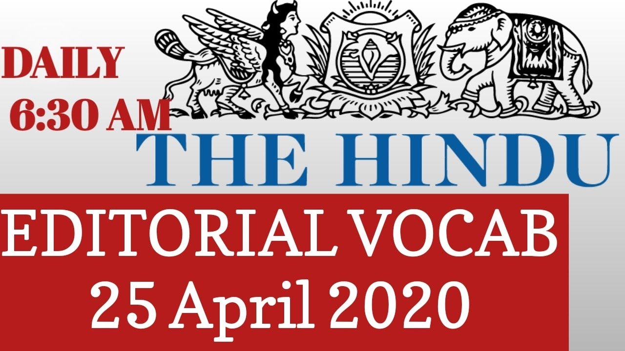 The Hindu Vocabulary I The Hindu Editorial Vocabulary I The Hindu ...