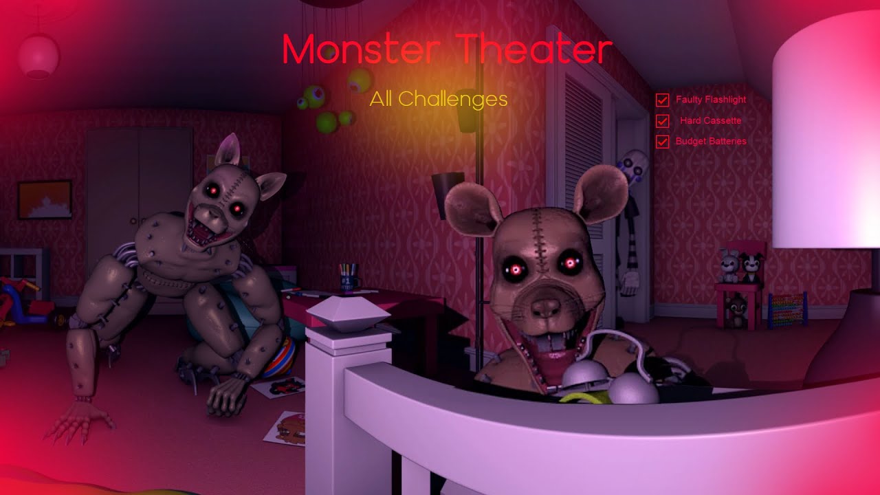 Monster Theater All Challenges || FNaC 3 Reimagined Beta 1.1.0 - YouTube