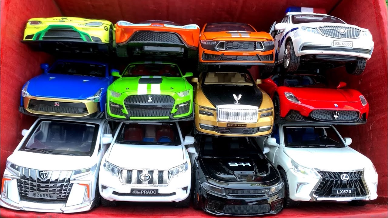 Box Full of Model Cars /Ford GT Nissan GTR R50, Maserati MC20, Ford ...