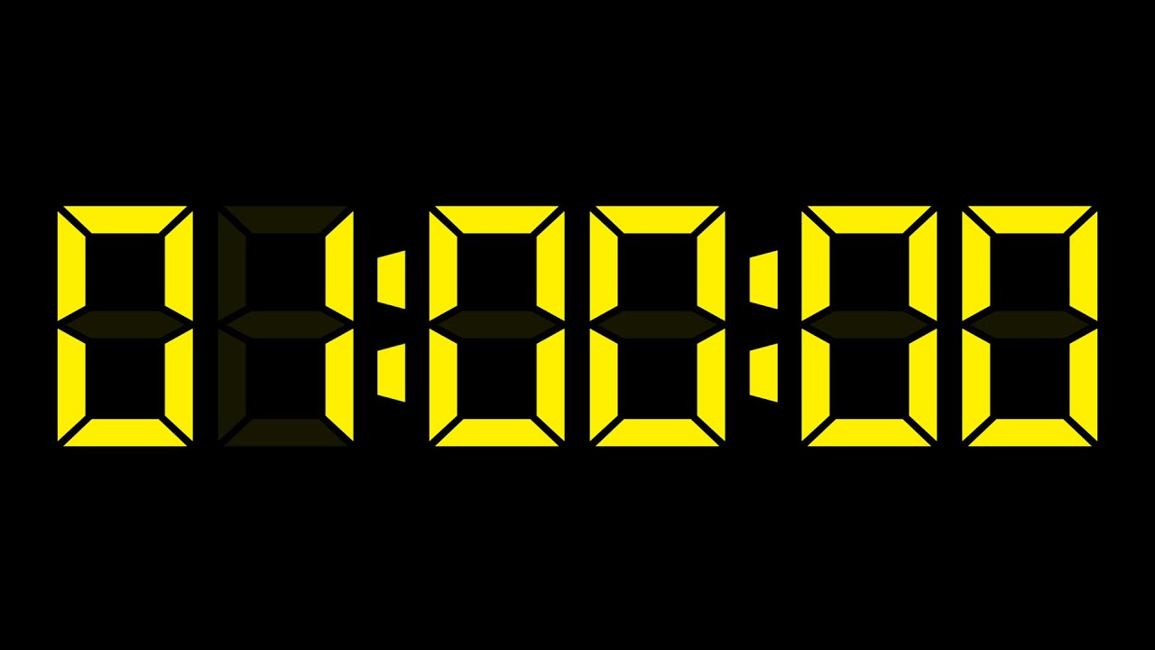SILENT - 1 Hour Countdown Timer with Chapters - LCD Bold - Yellow - 60 ...