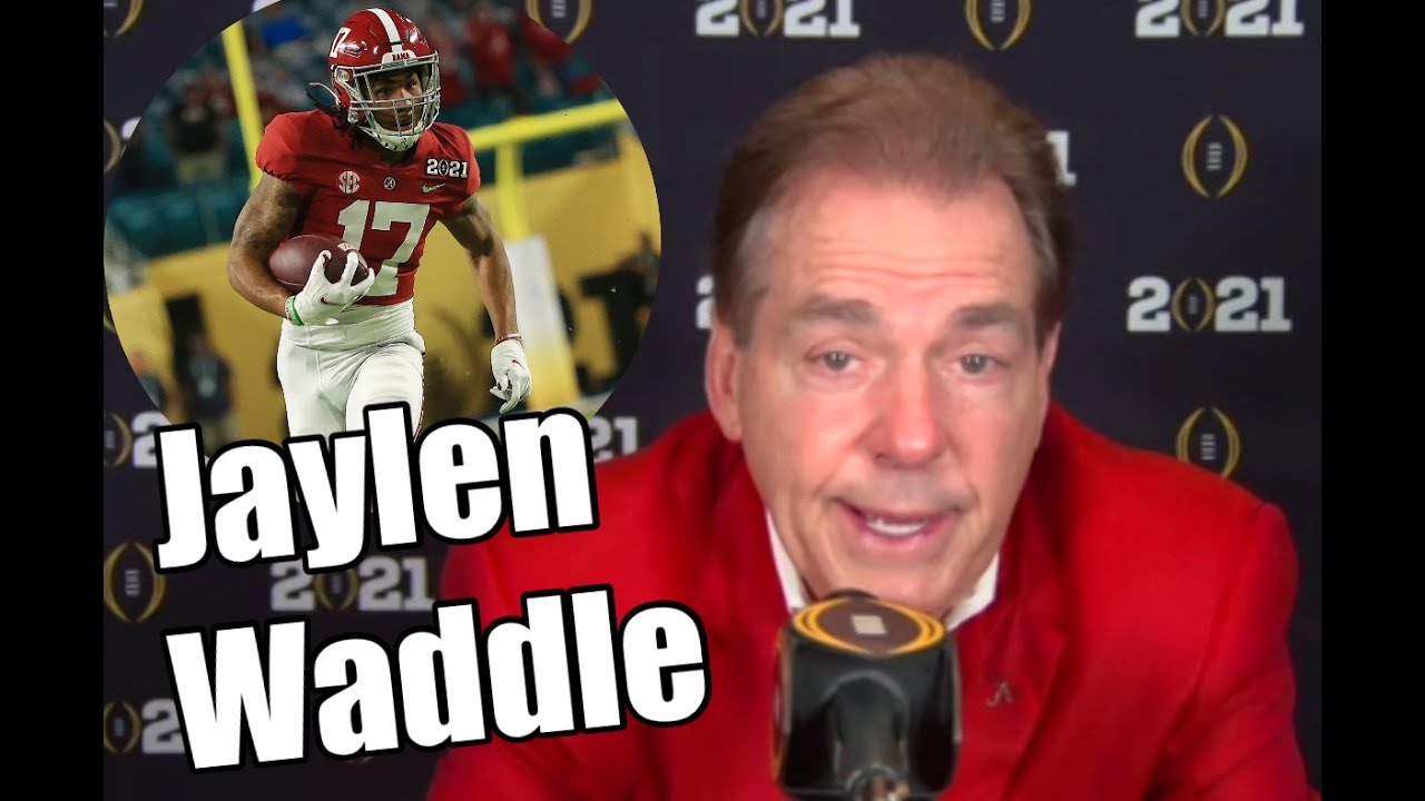 Nick Saban explains decision to play Jaylen Waddle during the national ...