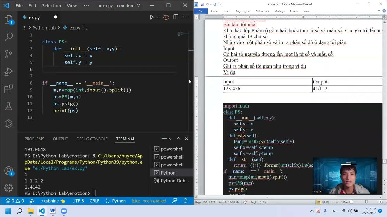 EXPIRED - LỚP PHÂN SỐ 1 (Python OOP ) - YouTube