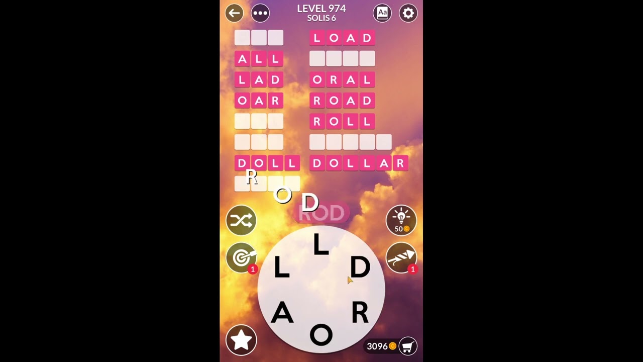 Wordscapes Uncrossed Level 974 Answers - YouTube