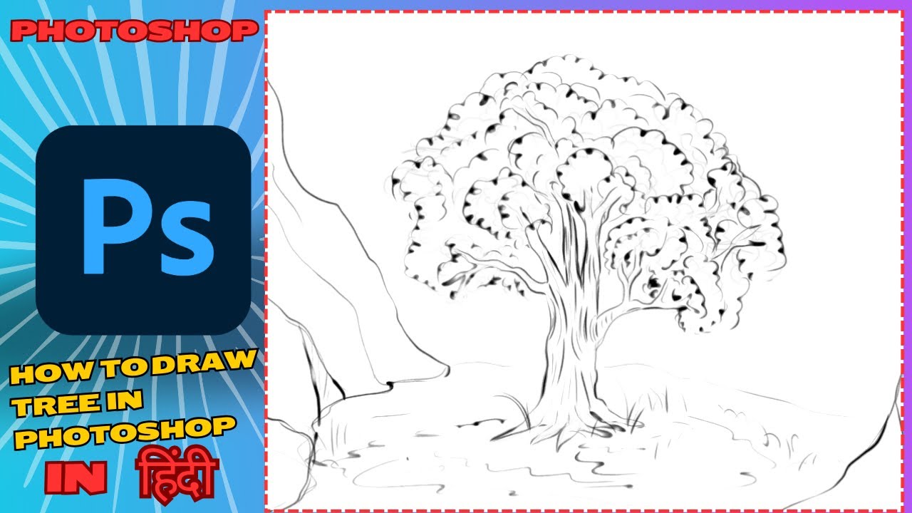 How To Draw Tree in Photoshop | Digital Painting Tree in Photoshop ...