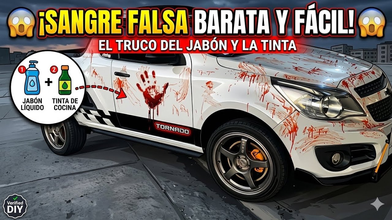 ¡Decora tu auto para Halloween con sangre falsa! - YouTube