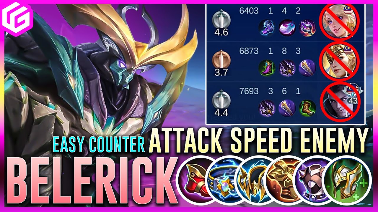 MLBB Belerick anti - attack speed enemy build, Must Try | Mobile ...