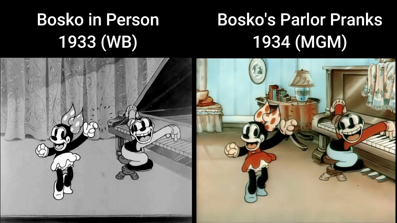 Recycled Bosko Animation in MGM's Parlor Pranks (1934) - YouTube