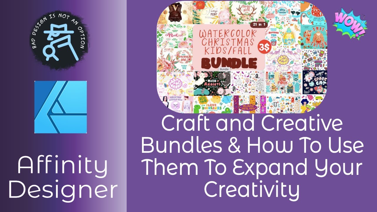 Craft and Creative Bundles & How To Use Them With Affinity Designer To ...