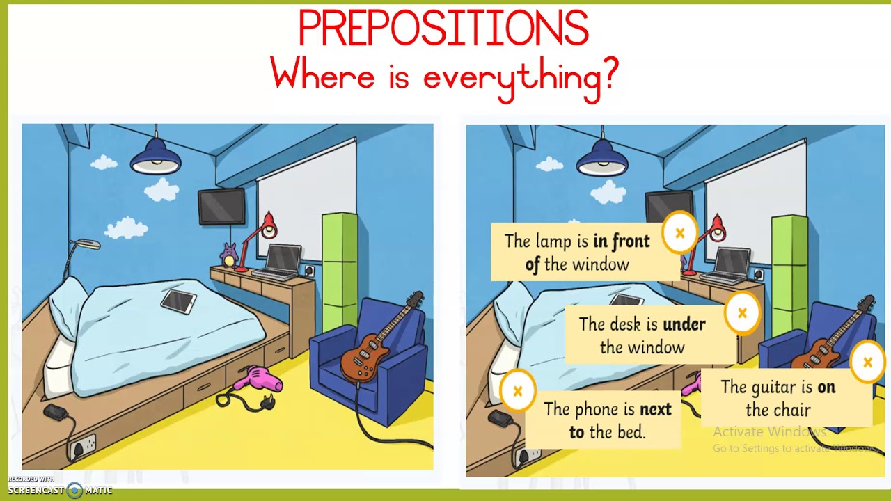 Grade 3 - Introduction of Prepositions - YouTube