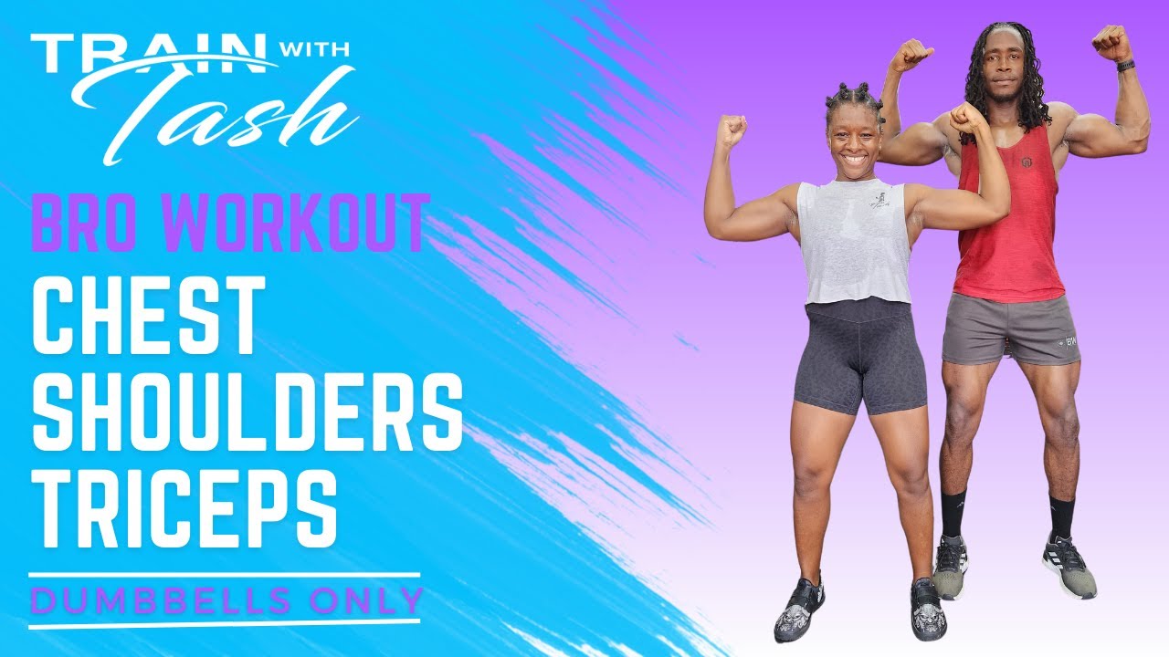 Bro Upper Body Workout - Chest/Shoulder/Triceps - Dumbbells Only - YouTube