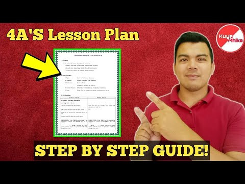 HOW TO WRITE 4A'S LESSON PLAN STEP BY STEP GUIDE | KUYA MHIKE - YouTube