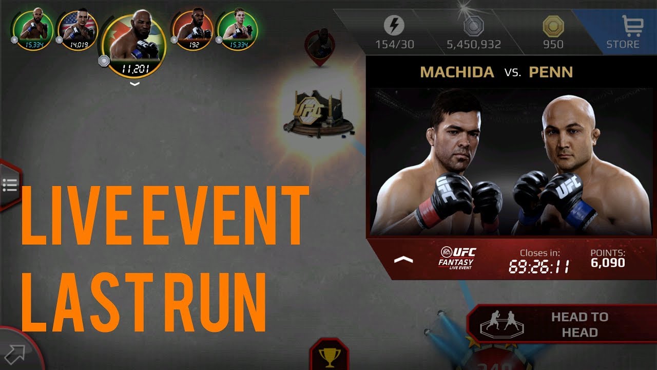 EA SPORTS UFC Mobile - Fantasy Live Event: Lyoto Machida / BJ Penn Live ...