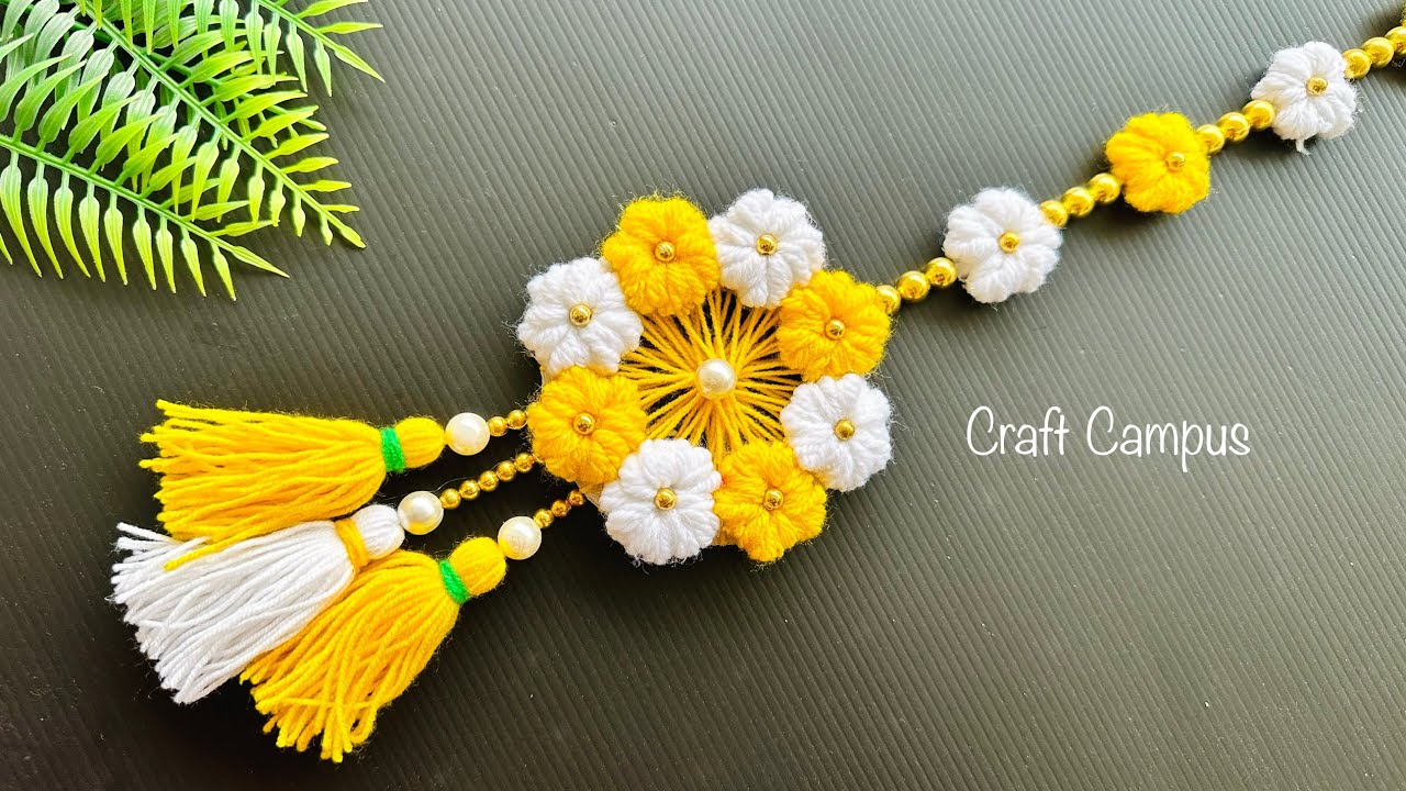 Easy Side Door Hanging Toran Making from Woolen | Door Side Wall ...