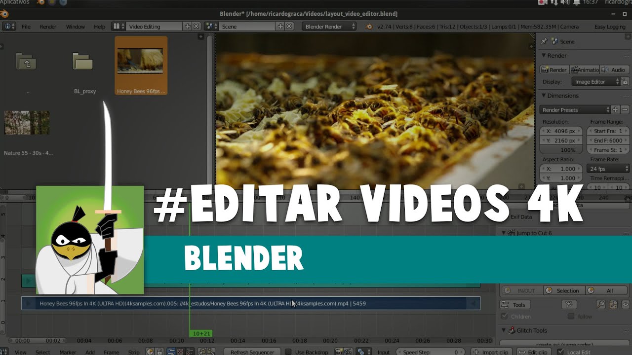 Blender - 4k Video Editing - Edição de video - YouTube