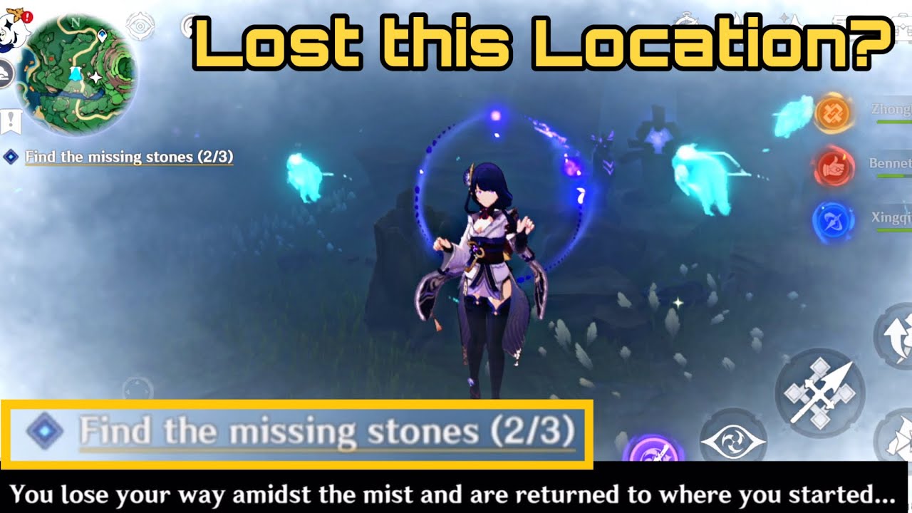 Find the missing stones Location | You lose your way amidst the mist | Autake Plains - YouTube