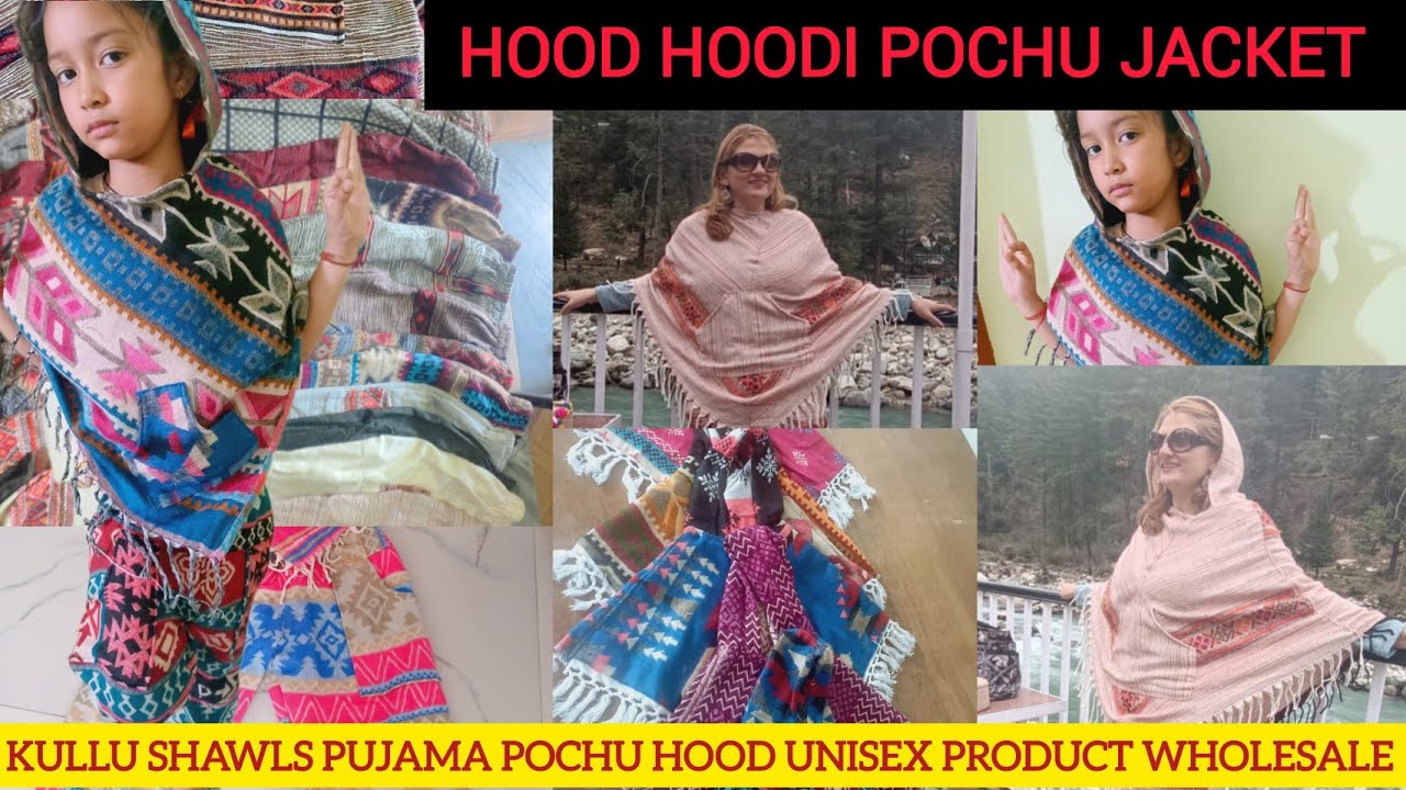 Kullu Shawls Pujama Pochu Hood Jacket Wholesale Retail Unisex product ...