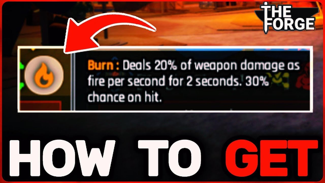 How To Get Weapon With BURN EFFECT in The Forge | Roblox - YouTube