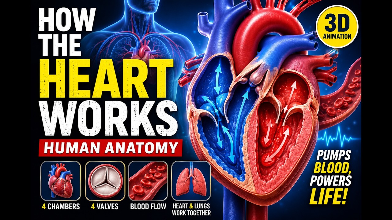 How the Heart Works Part 1 | Human Anatomy Explained With 3D Animation ...