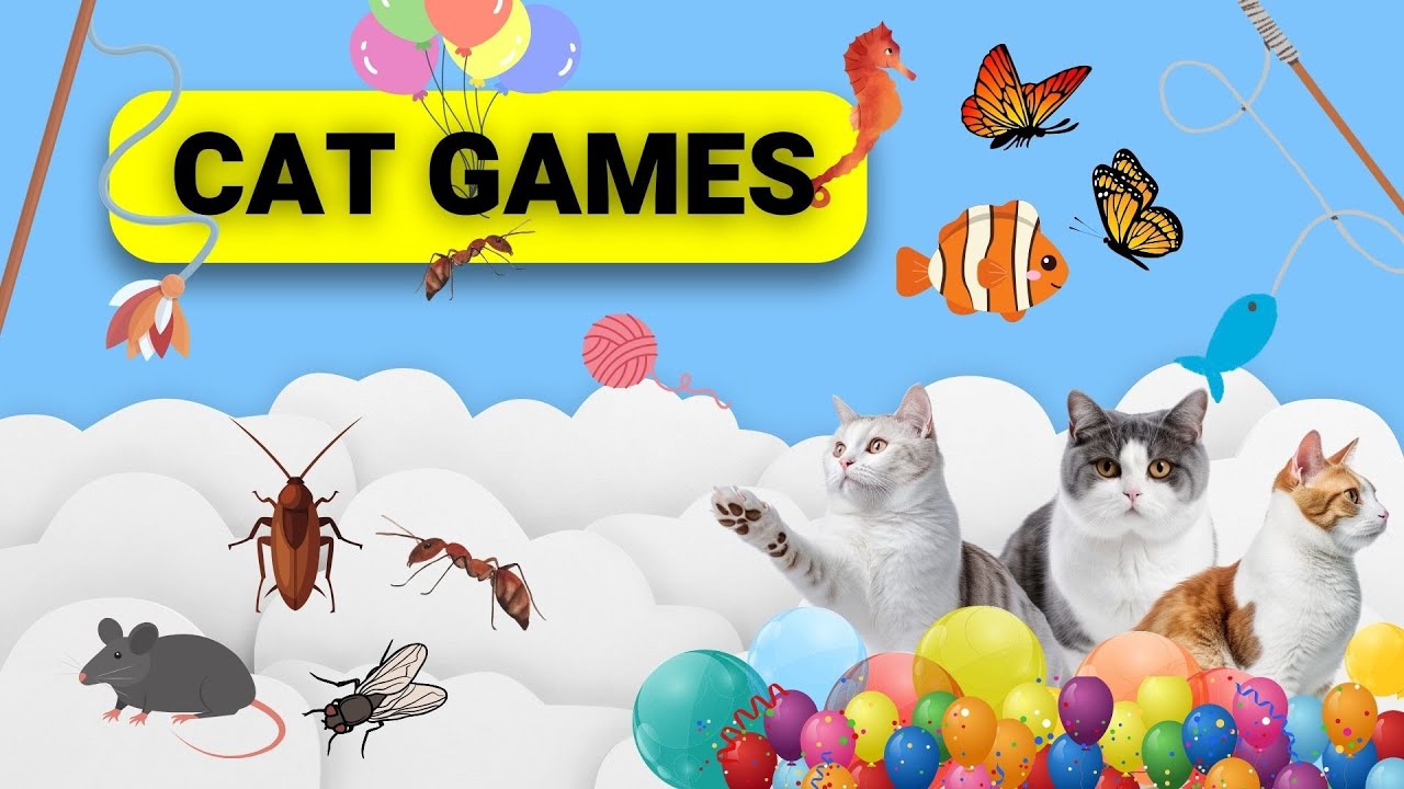 CAT TV | Cat Games | Videos For Cats | Bugs, Cat Toys and Fish | 1 ...