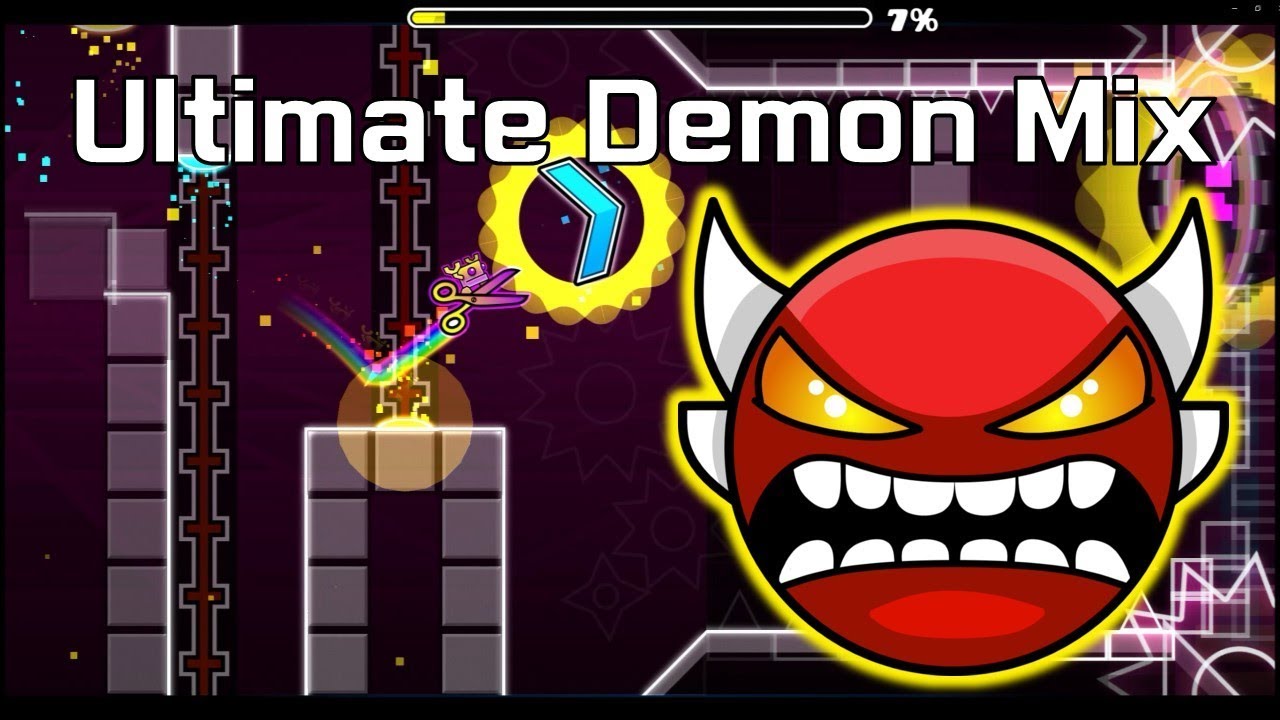 [GD] Ultimate Demon Mix 100% / 1.9 대표 데몬들을 섞은 맵! / 갤럭사 - YouTube
