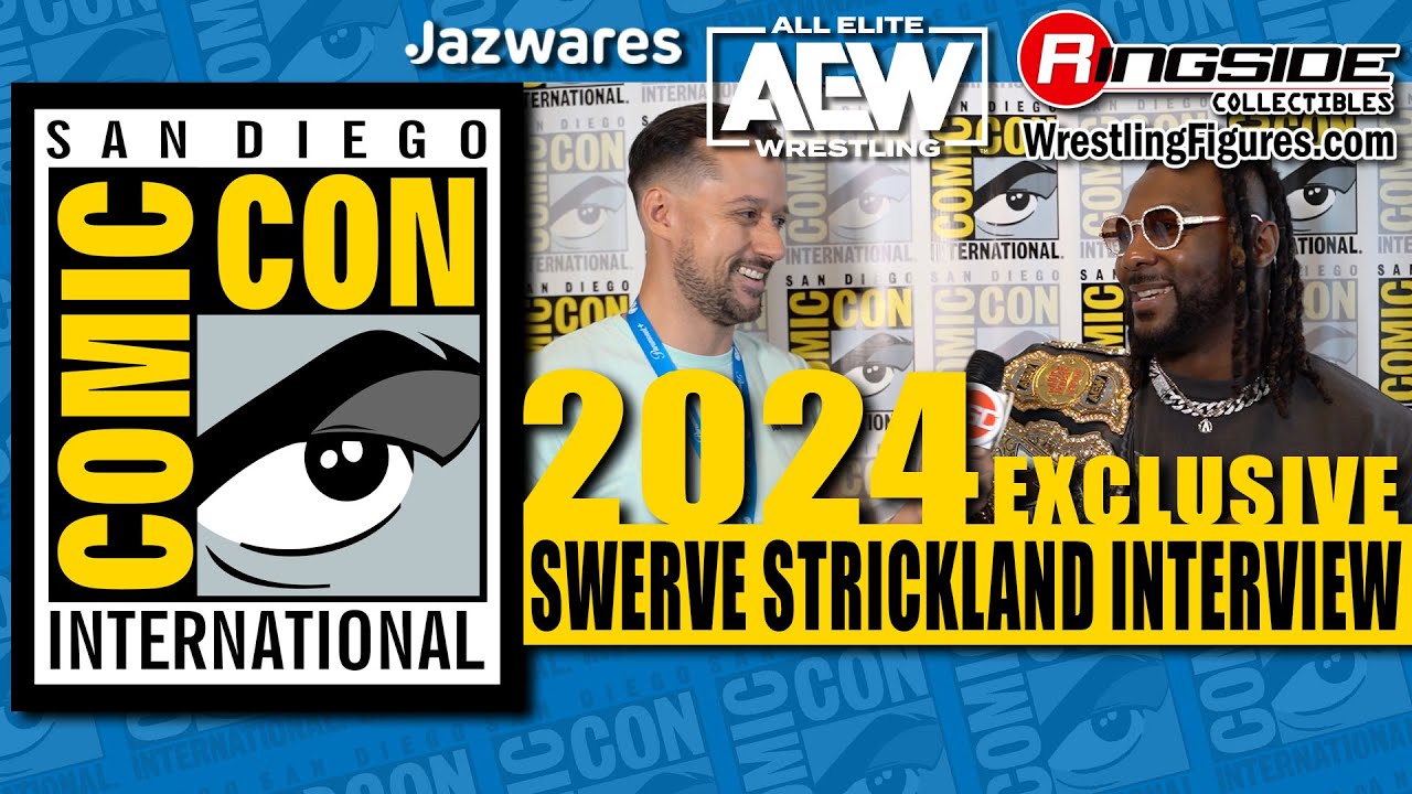 SWERVE STRICKLAND Interview w/ Ringside Collectibles Jazwares AEW San ...