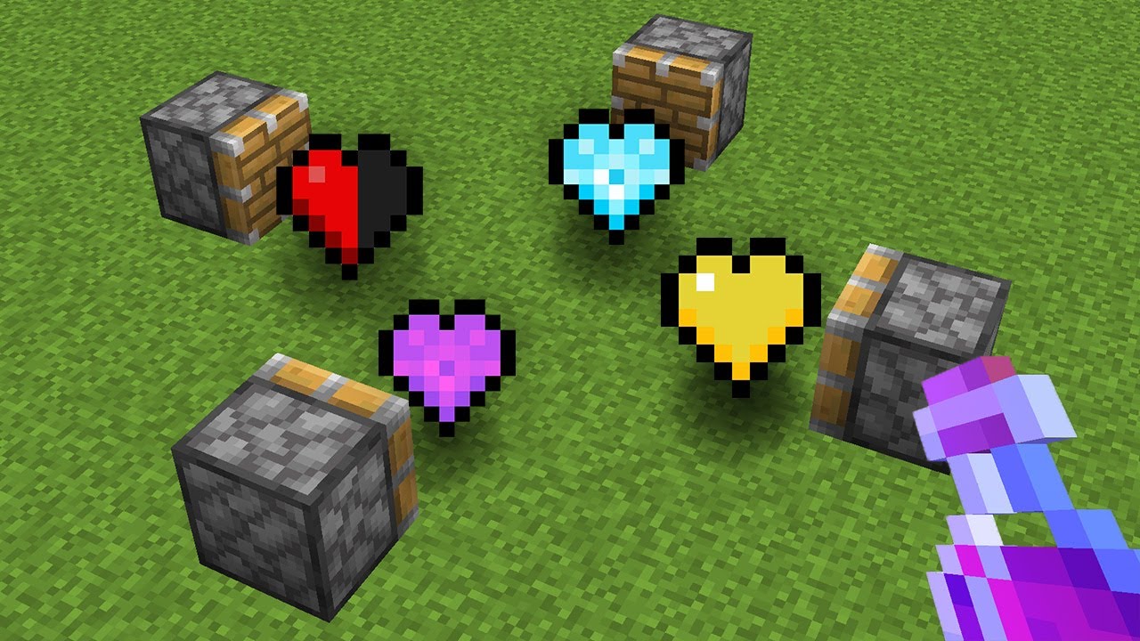 all hearts combined together in Minecraft = ??? - YouTube