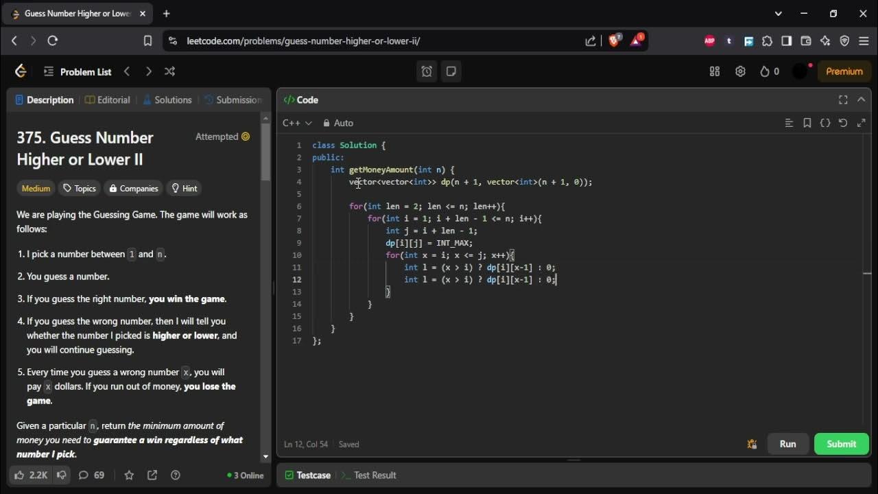 leetcode-375 - YouTube