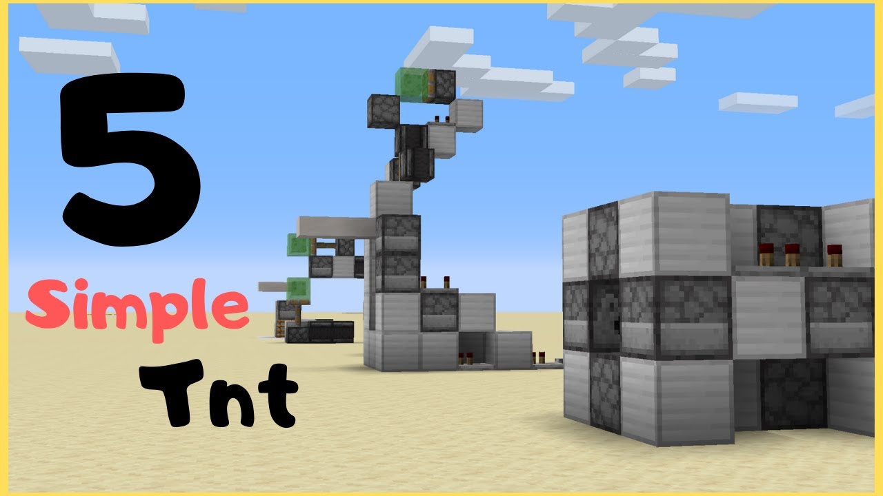 5 Easy TNT Cannons - [TUTORIAL] - YouTube