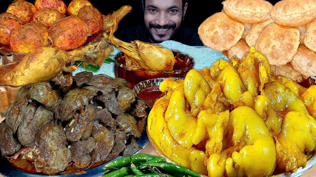 Eating Show Mutton Fat Curry With Rice Asmr Eating Chicken Curry Liver ...
