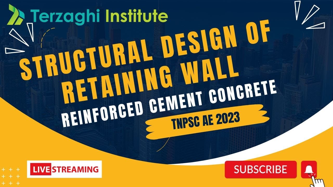 STRUCTURAL DESIGN OF RETAINING WALL | TNPSC AE 2023 | Government Job ...