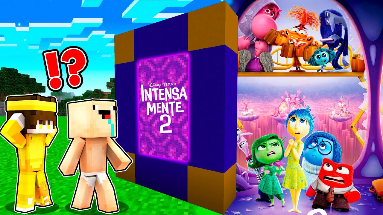 ¡Encontramos un PORTAL al MUNDO de INTENSAMENTE 2 en Minecraft! 😱 | DIMENSION DE INSIDE OUT 2 ...