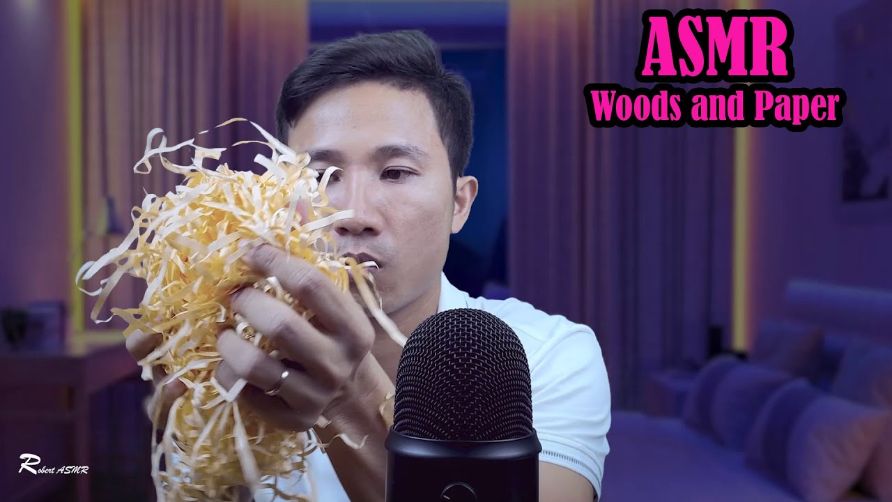 ASMR Woods and Paper tapping and scratching relaxing - YouTube