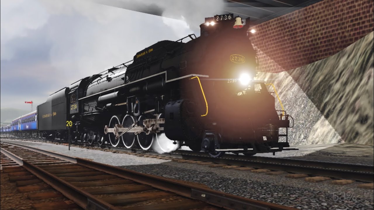 Trainz simulator 3 # 67 c&o at speed - YouTube