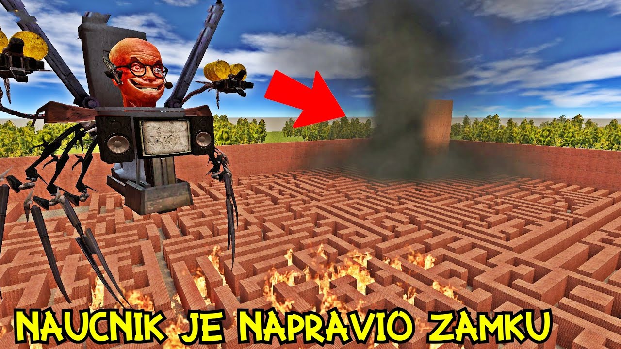 SKIBIDI NAUCNIK JE NAPRAVIO ZAMKU U LAVIRINTU!!!*necete verovati sta se ...