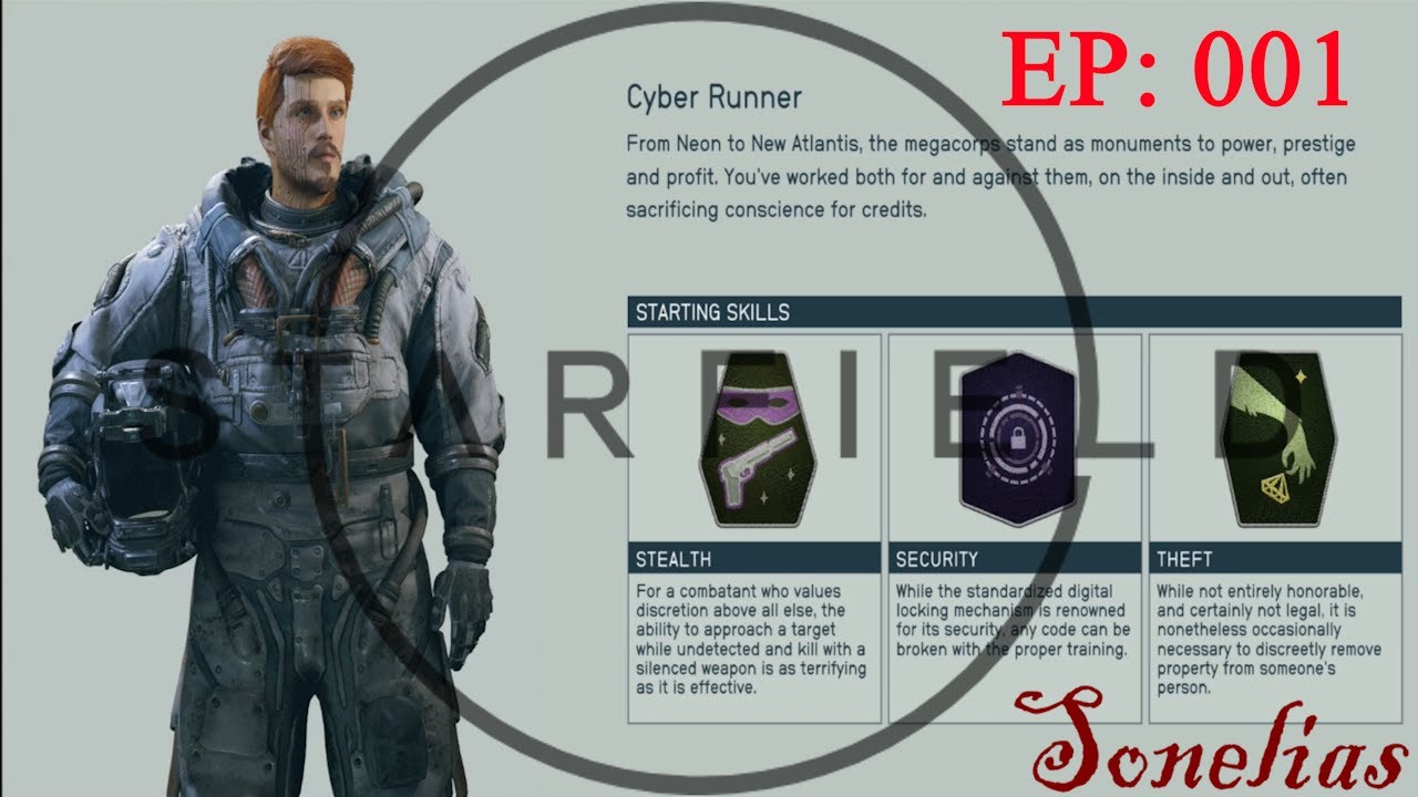 Starfield - Cyber Runner - 001 - Character creation and tutorial - YouTube