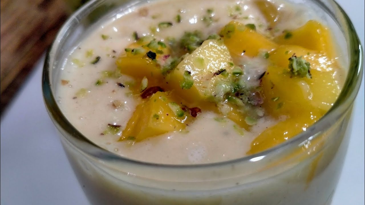 সুস্বাদু আমের লস্যি বানানোর সহজ প্রসেস (delicious mango milk Sheikh ...
