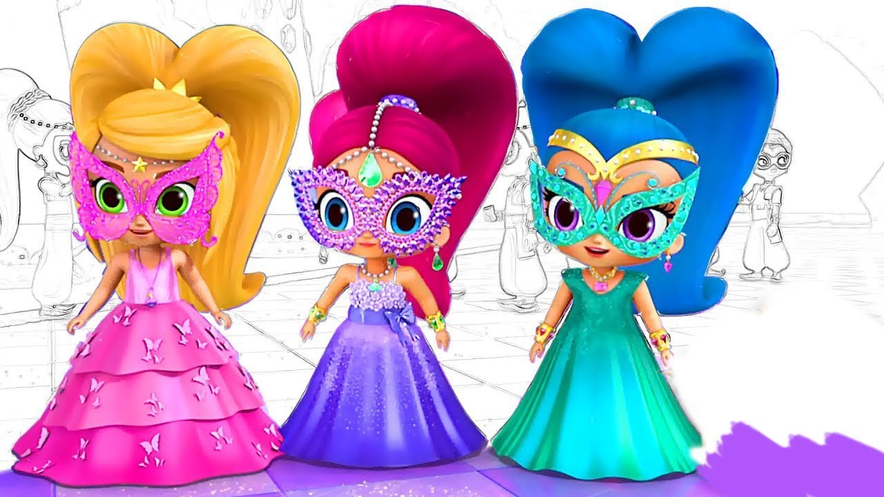 Coloring Shimmer & Shine & Leah Le Bal Magic Coloring Book Art ...