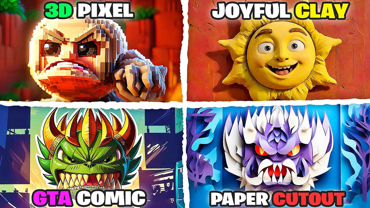 Lobotomy but PAPER CUTOUT, 3D PIXEL, GTA COMIC, JOYFUL CLAY Styles ...