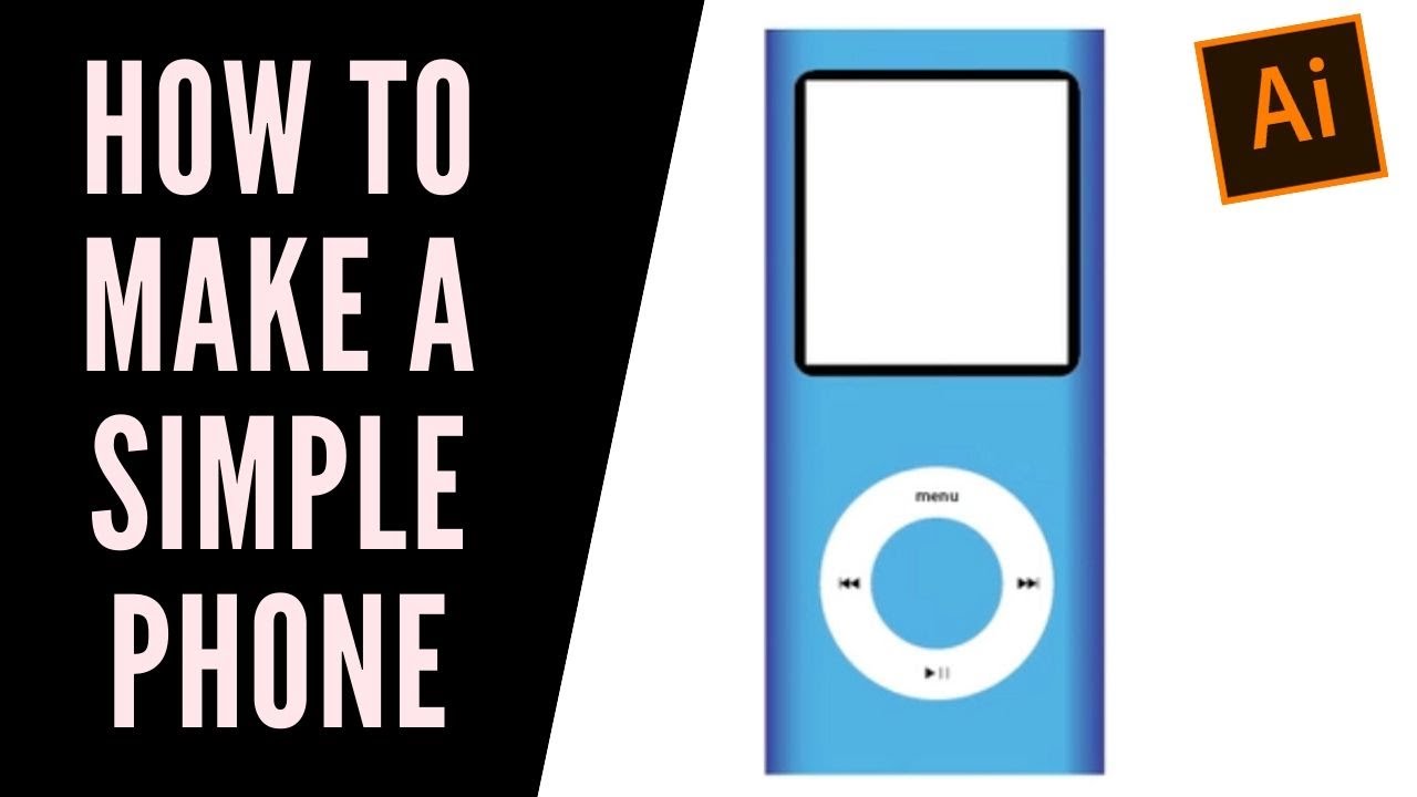 How To Make A Simple Phone In Adobe Illustrator (VERY EASY) - YouTube