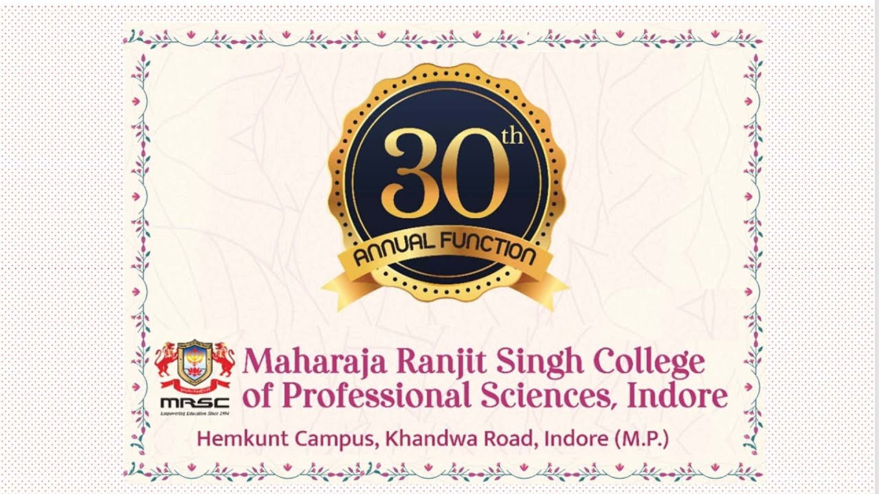Live : 30th Annual Function MRSC || INDORE - YouTube