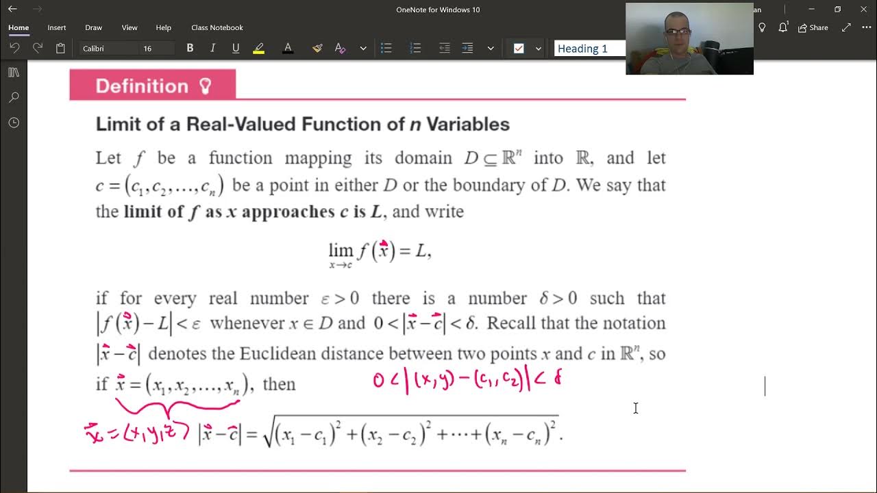 13 2 Limits And Continuity Of Multivariable Functions Youtube