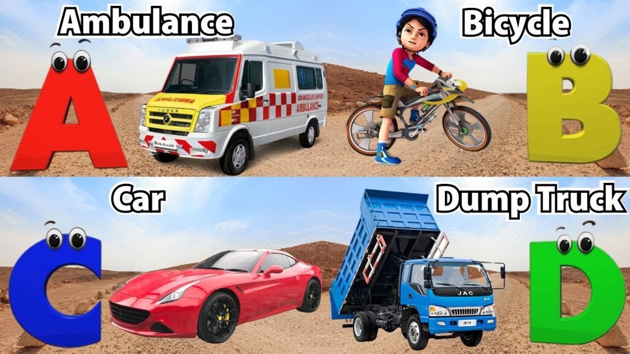 Learn ABC Vehicles Song | Learn Alphabets And Vehicles | Fun Music For ...