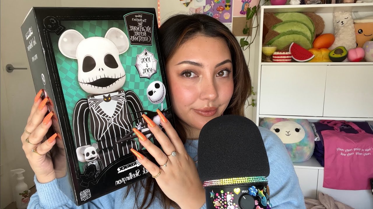 ASMR Bearbrick Unboxing 🤍 ~Tim Burton’s The Nightmare Before Christmas ...