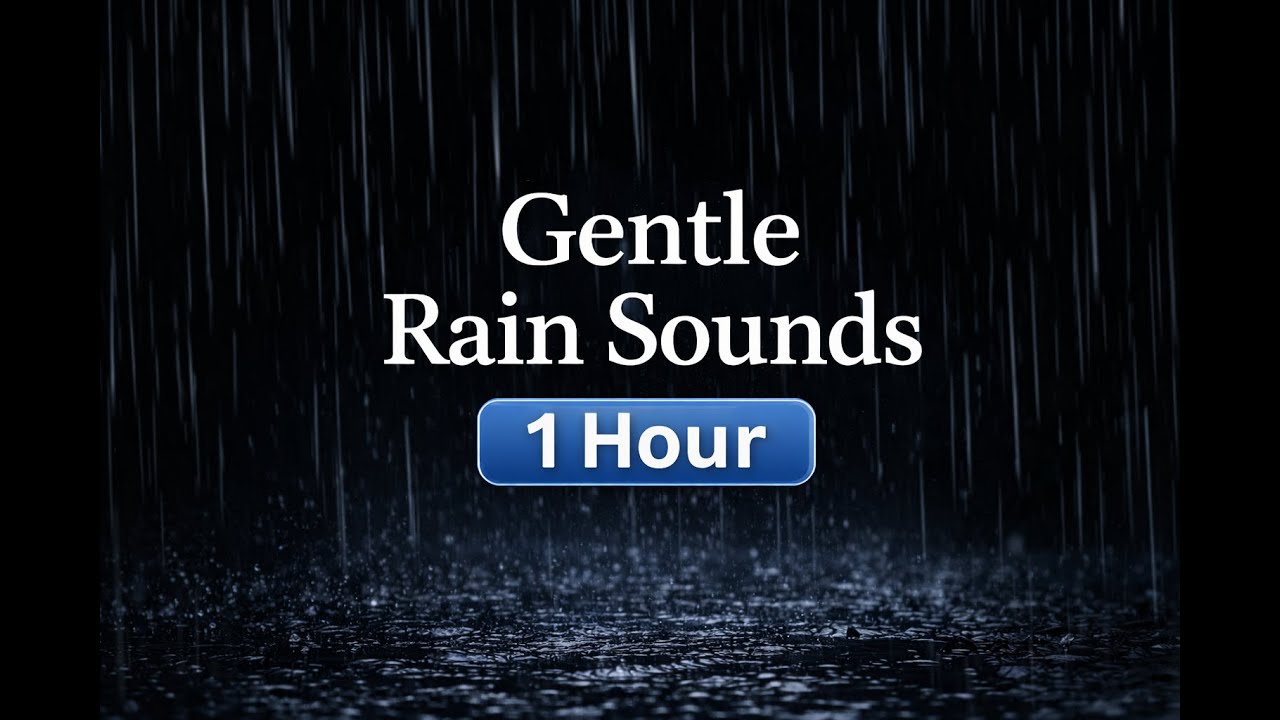 Gentle Rain Sounds Soft Rain for Sleep, Relaxation & Calm Night 1 hour ...