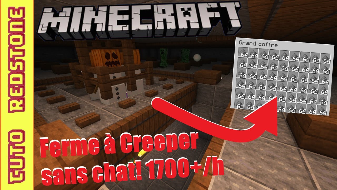 Comment fabriquer une ferme à Creeper (Sans chat) : [TUTO] Redstone ...