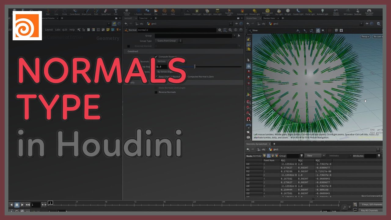 #54 Normals Type in Houdini - YouTube